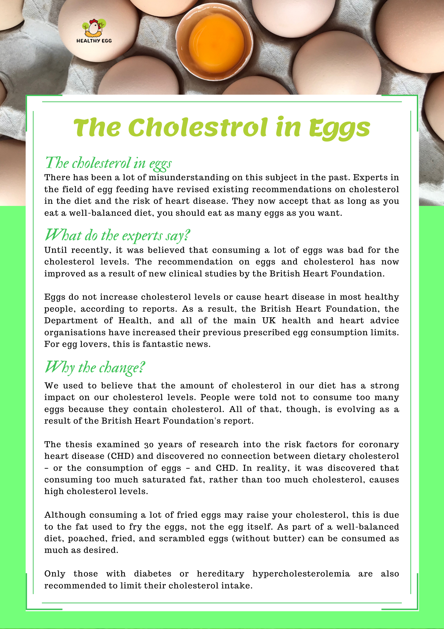 high cholesterol eggs